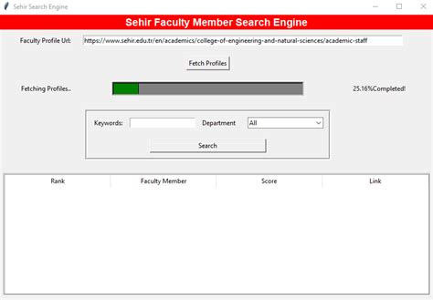 Github Mecitpmk Faculty Member Searcher This Software Builted For Sehir University Websites