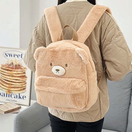 초특가 당일발송 푹신푹신 곰돌이 백팩 테디베어 앞포켓 배낭 에이블리