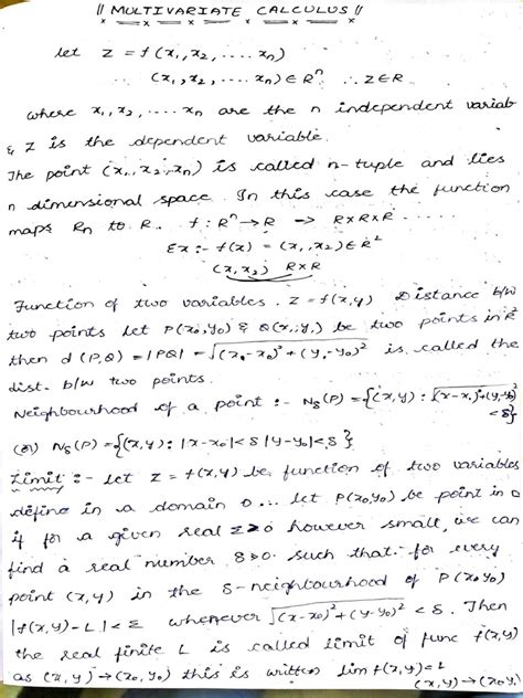 multivariate calculus pdf mathematical analysis
