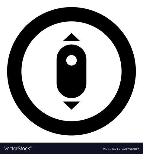 Scroll Down Computer Mouse Icon Black Color Vector Image