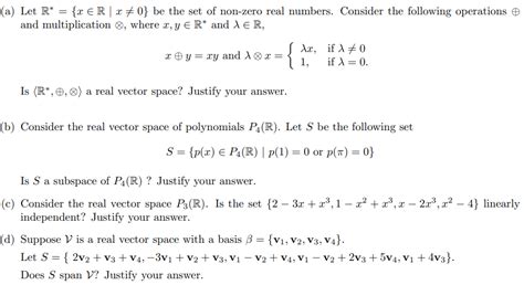 solved a let r {x er 2 0} be the set of non zero