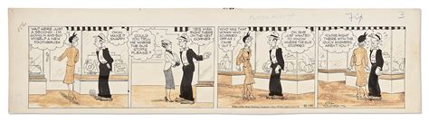Lot Detail Chic Young Hand Drawn Blondie Comic Strip From 1938 Blondies Jealous
