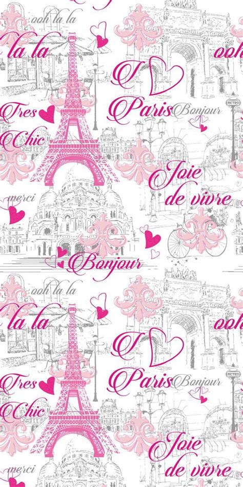 Pink Paris Wallpaper