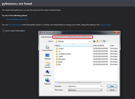 Visual Studio Program Database Pdb Symbols For Python Stack Overflow