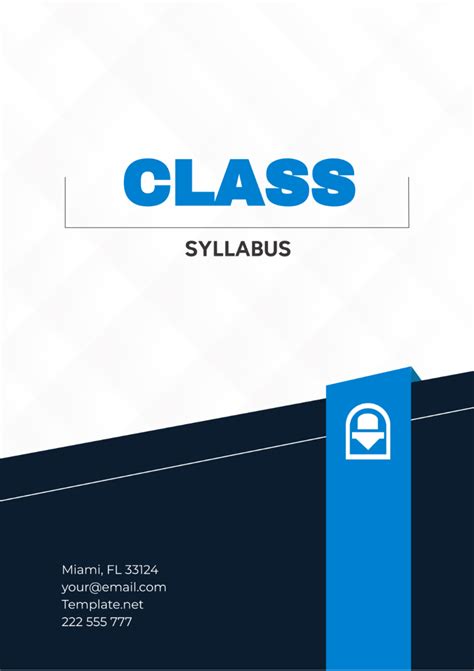 Class Syllabus Template Edit Online And Download Example