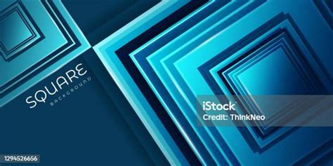 Abstract 3d Blue Triangle With Overlap Paper Layer Gradient Color With Copy Space Background