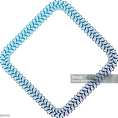 빈 복사본 공간 세련 된 에코 자연 잎 장식을 사용 하 여 만든 빅토리아 아트 벡터 마름모 프레임 전 령 서식 그림입니다 0명에 대한 스톡 벡터 아트 및 기타 이미지