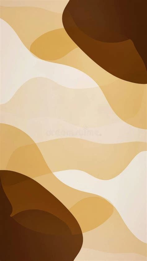 Smooth Overlapping Shapes In Warm Brown And Beige Hues Create A Visually Appealing Abstract