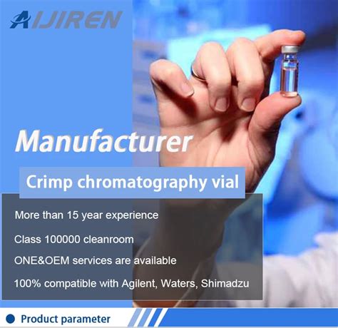 Aijiren Ml Lab Hplc Analysis Nd Glass Clear Crimp Top Autosampler Vial Kits Aluminum Cap