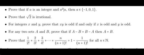 Solved Prove That If A Is An Integer And A A Then Chegg