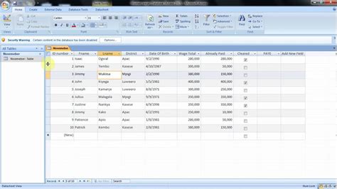 Entering Data In Table And Modifying The Tables In Ms Access Youtube