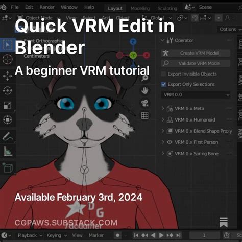 quick vrm edit in blender r furry
