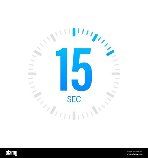 The 15 Second Timer Stopwatch Vector Icon Stopwatch Icon In Flat Style Vector Stock