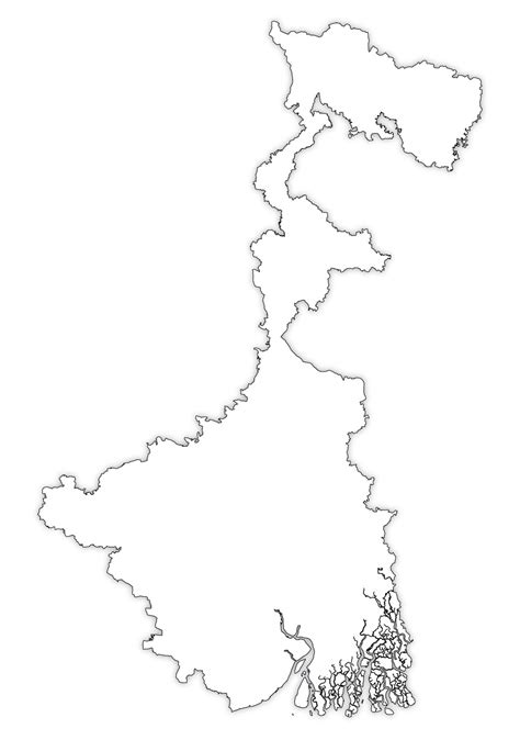 West Bengal Outline Map West Bengal Blank Map