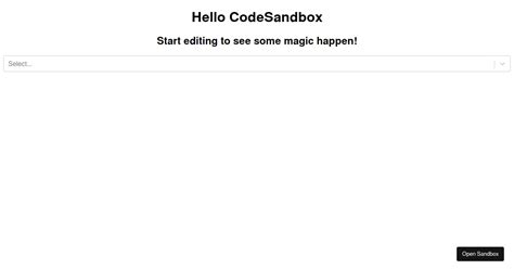 React Select Creatable Codesandbox