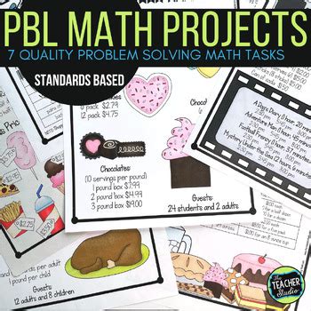 Project Based Learning Problem Solving Math Task BUNDLE Distance Learning