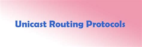 Computer Network Unicast Routing Protocol Explained A5theory