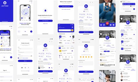 Job Finder App UI Kit Screens Insight Lancer