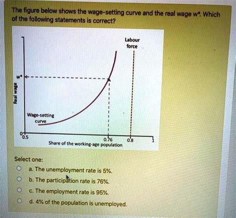 Solved The Figure Below Shows The Wage Setting Curve And The Real Wage W Which Of The
