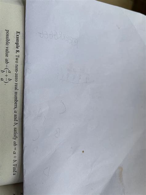 Example Two Non Zero Real Numbers A And B StudyX