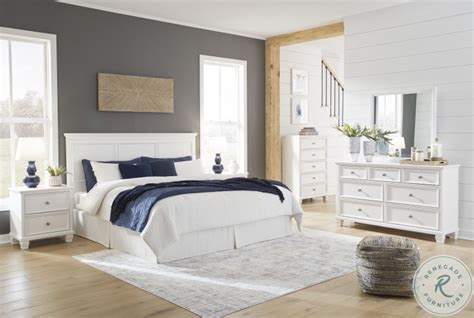 Fortman White Panel Bedroom Set From Ashley Furniture Coleman Furniture