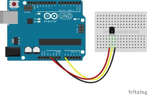 Schéma électrique Lm35 Arduino