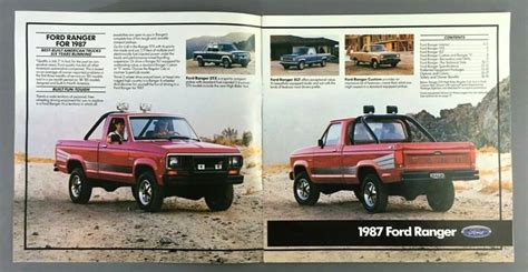 1987 Ford Ranger Pickup Truck Showroom Sales Booklet Dealership Catalog