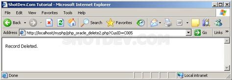 How To Use Php And Oracle Oci8 Delete Rows Data Confirm Delete Shotdevcom