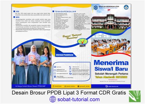 Desain Brosur Ppdb Lipat Format Cdr Gratis Sobat Tutorial