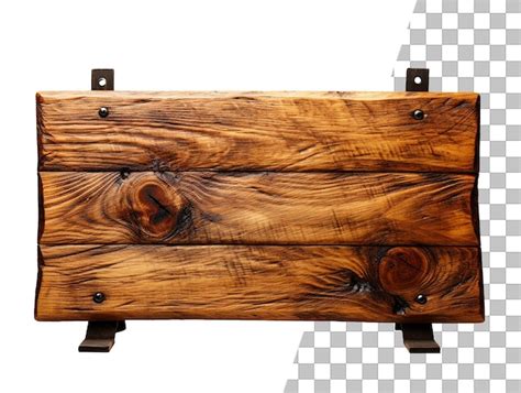 Знак деревянной доски с прозрачным фоном Премиум Psd Файл