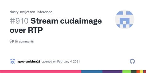 Stream Cudaimage Over Rtp Issue Dusty Nv Jetson Inference Github