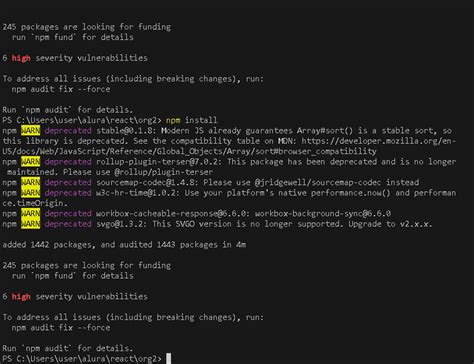 Duda Npm Warn Deprecated React Desarrollando Con Javascript