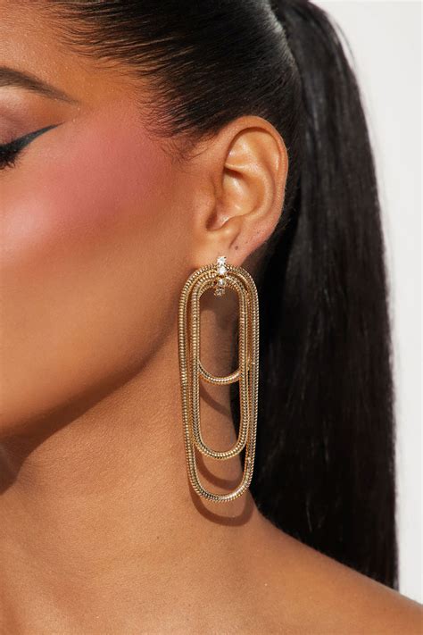 Upscale Evening Earrings Gold Fashion Nova Jewelry Fashion Nova