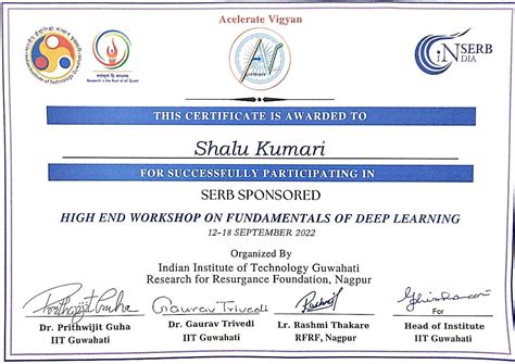 Shalu Kumari On Linkedin Participated In The High End Workshop On Fundamentals Of Deep Learning