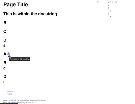 Docstrings Dont Seem To Create Linked Headings · Issue 22 · Sphinx Extensions2sphinx Autodoc2