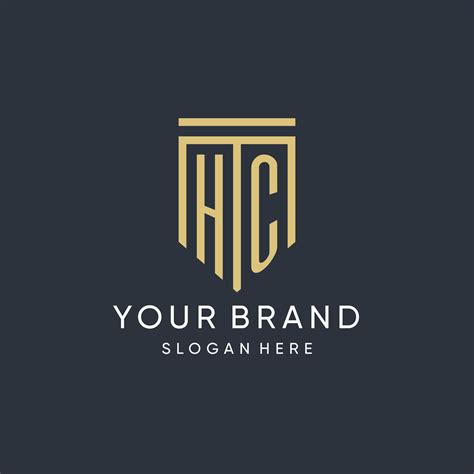 HC Monogram With Modern And Luxury Shield Shape Design Style Vector Art At Vecteezy