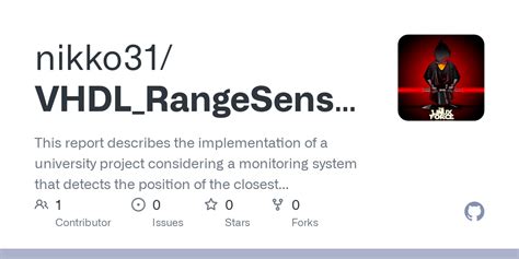 Github Nikko31vhdlrangesensor This Report Describes The