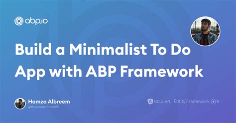 Build A Simple To Do App With Abp Framework [single Layer Angular Ef Core] Abp Io