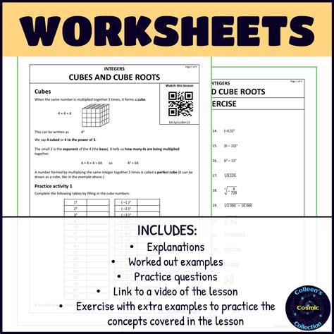 Cube Roots Worksheet Cbse Class 8 Mental Maths Cubes And Cube Roots