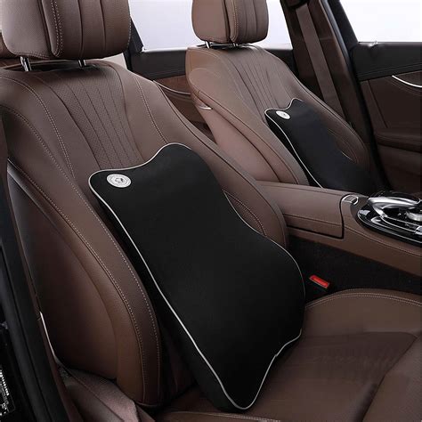 Ортопедична възглавница Cl01 за гръб от мемори пяна за столче за кола офис пътна черна Emag Bg