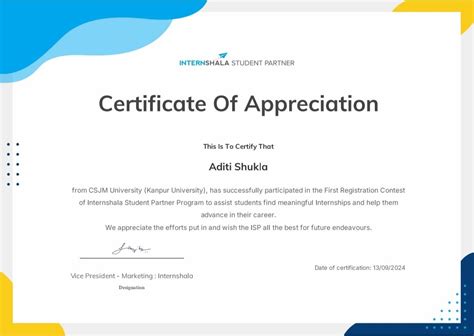 Internshala Csjmukanpur Internship Aditi Shukla