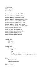 CS 210 3 2 Assignment Pseudocode Docx CS 210 X6320 3 2 Assignment