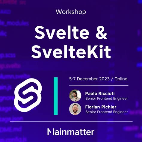 Mainmatter On Linkedin Svelte Sveltekit