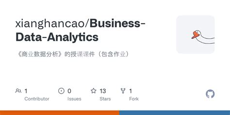 business data analytics 首页 ipynb at main · xianghancao business data analytics · github