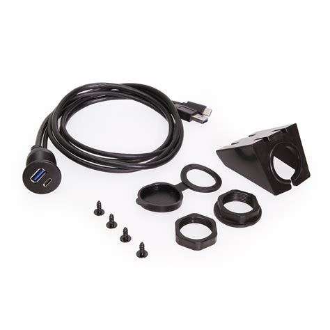 USB Panel Mount Extension 1 X Type C 3 0 And 1 X USB 3 0 A Male To Female Cable Coolgear