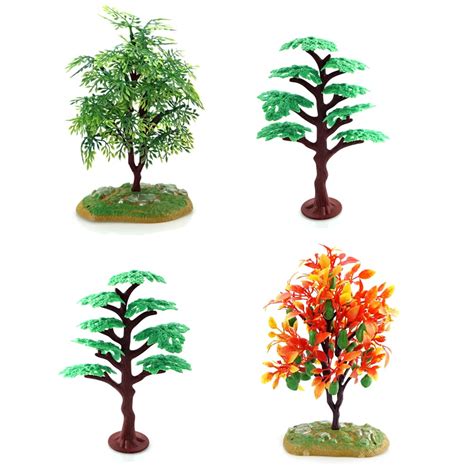 Miniature Trees Model Trees With Base Plastic Tree Cake Topper