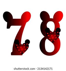 Vector Numbers 7 8 Can Be Stock Vector Royalty Free 2134142171