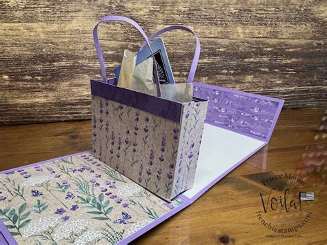Fun Fold With T Bag Inside The Card Frenchie Stamps