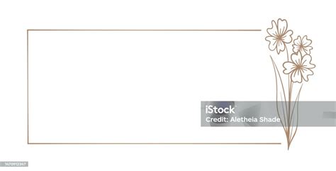 식물 사각형 프레임입니다 손으로 그린 선 테두리 나뭇잎과 꽃 청첩장 카드 로고 디자인 포스터 템플릿 우아한 미니멀 스타일 0명에