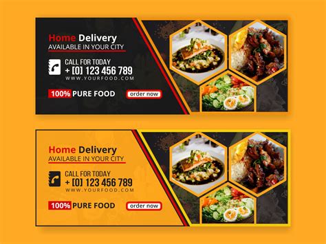 Food Banner Design Template Koleksi Gambar